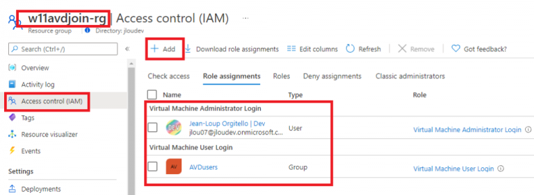 Windows 11 + AVD + Azure AD – Jean-Loup & Azure