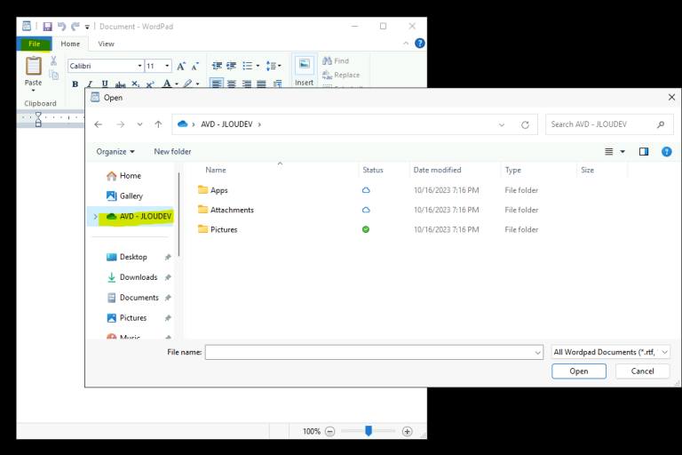 OneDrive & RemoteApp AVD – Jean-Loup & Azure