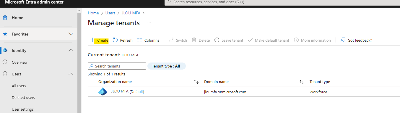 Créez votre premier tenant Microsoft Entra – Jean-Loup & Azure