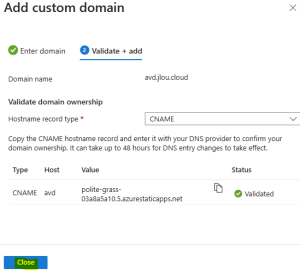 Changez l’URL de votre AVD – Jean-Loup & Azure